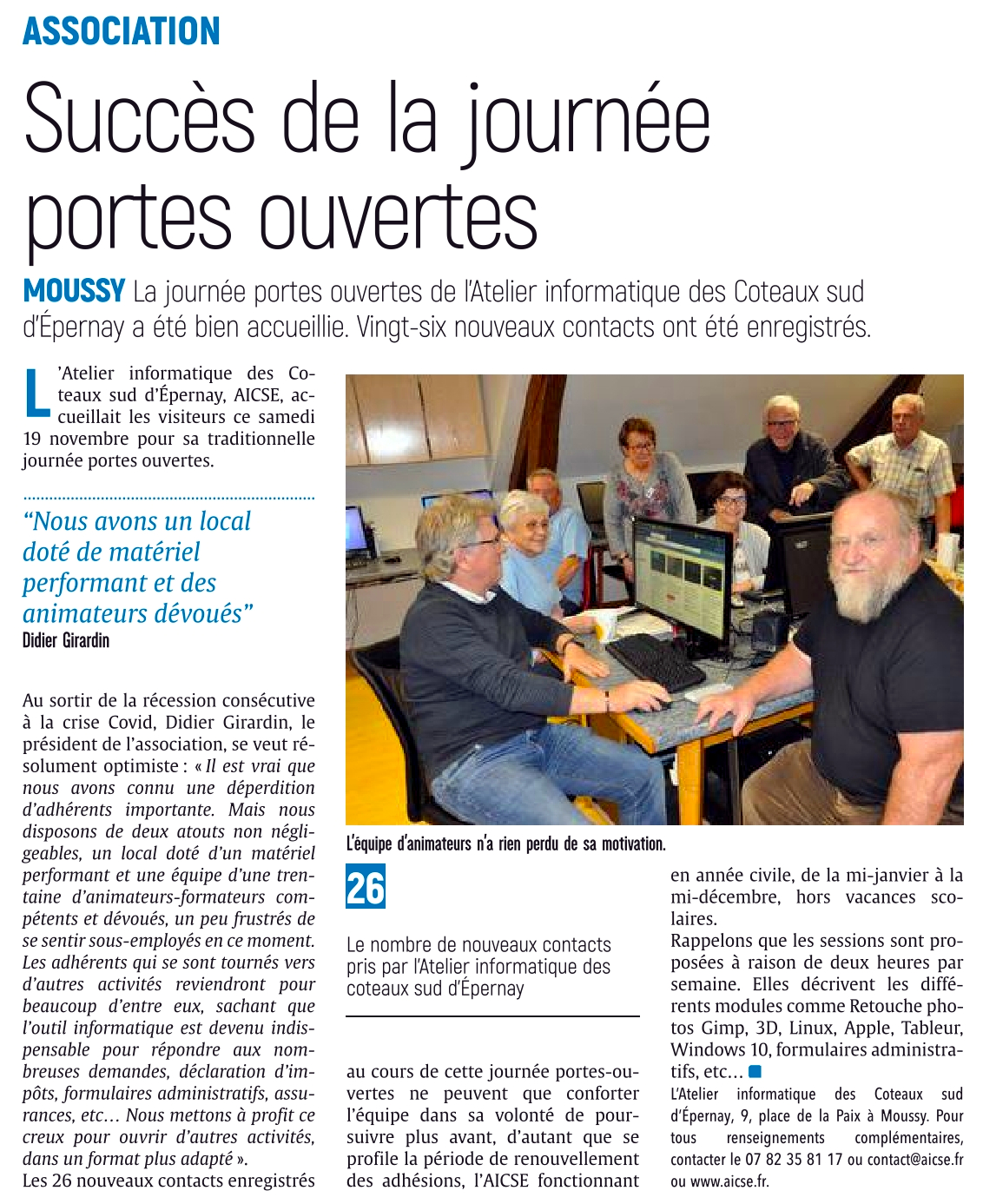 Journée portes ouvertes 2022 - AICSE